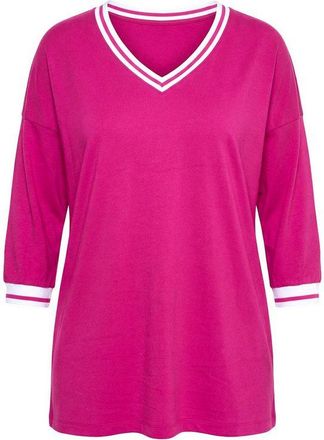 Angel Of Style T-Shirt T-Shirt oversized Streifenb&uuml;ndchen 3/4-&Auml;rmel