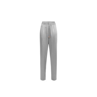 Elisabetta Franchi Graue Jogginghose mit goldenen Details - - Trousers - Damen - Grau - M