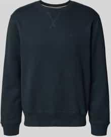 Superdry Sweatshirt mit Rundhalsausschnitt und Label-Stitching