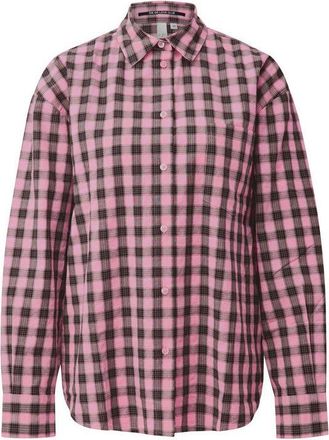 QS by s.Oliver Langarmbluse Bluse Karohemd mit passendem Scrunchie