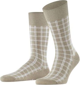 Falke Modern Tailor M So coton fantaisie 1 paire, Chaussettes Homme, Beige Pebble Melange 4044, 43-46