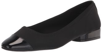 Anne Klein Damen Carlie Bequeme Ballerinas, Schwarz, 38 EU