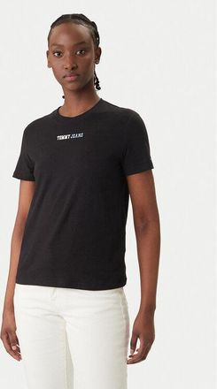 Tommy Jeans T-Shirt DW0DW22277 Schwarz Regular Fit
