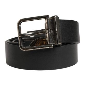Dolce & Gabbana Klassischer Lederg&uuml;rtel mit Metallschnalle - - Accessories - Herren - Schwarzk - ONE SIZE