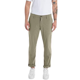 Replay Herren Chino Benni Regular-Fit Hyperflex Hybrid mit Stretch, Khaki 597 (Beige), 34W / 32L