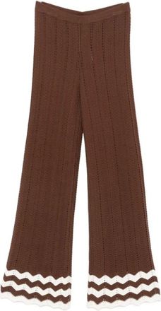 Twinset Femme, Pantalons, Brun, Taille: 40 FR Wide Pantalons