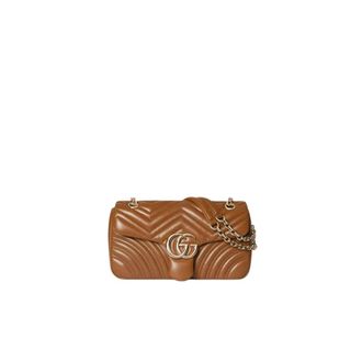 Gucci GG Marmont Medium Umh&auml;ngetasche - - Bags - Damen - Braun - ONE SIZE
