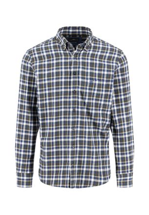Fynch-Hatton Hemd aus Baumwolle mit Vichy-Karo und Button-Down-Kragen, Dark ivj, XXL