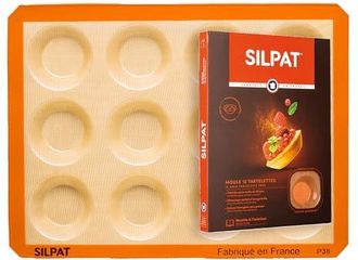 Silpat ES-02675-99 Perfect Mold Tartelette-Form, Silikon, 12 liters, Hellbraun