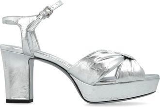 Jimmy Choo London Femme, Chaussures, Gris, Taille: 38 EU Sandales Plateformes Heloise