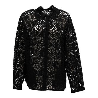 Valentino Garavani Spitzenbluse - - Blouses & Shirts - Damen - Schwarzk - S