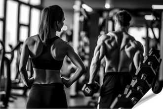 Islandburner XXL Bild Poster Kraft und Fitness im modernen Fitnessstudio f&uuml;r Fitnessraum Sportbegeisterte Fitnessstudio Premium Bilder Fotodruck