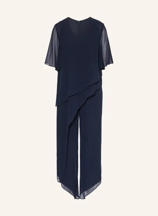 Vera Mont Jumpsuit Mit 3/4-Arm Und Volants blau