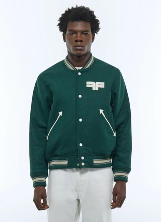 Fursac Blouson varsity en drap de laine - Taille XL - Homme