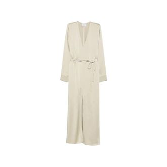 Forte_Forte Argil Wickelkleid - - Dresses - Damen - Beige - S