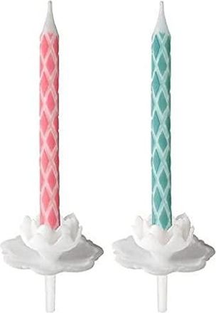 Zenker 52503 24 Kerzen + 12 Halter, Kunststoff, Mehrfarbig, 24 Einheiten
