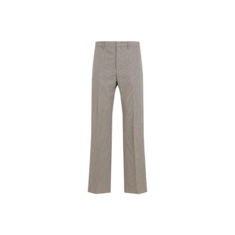 Jil Sander Homme, Pantalons, Gris, Taille: L Pantalon large &agrave; motif pied-de-poule