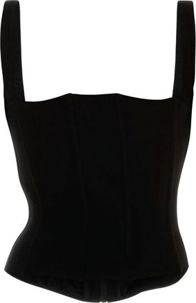 Balenciaga haut en velours à fermeture zippée - Noir