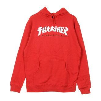 Thrasher Godzilla Rot/Wei&szlig; Hoodie - - Sweatshirts & Hoodies - Herren - Rot - S