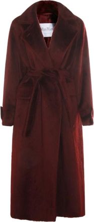 Max Mara Femme, Manteaux, Rouge, Taille: 38 FR Collection de Manteaux Élégants