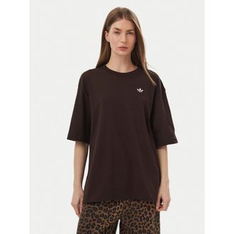 adidas T-Shirt Essentials Boyfriend LL0396 Dunkelbraun Regular Fit