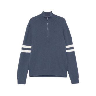 Canada Goose Pull zipp&eacute; en maille ray&eacute;e Mckinney - Homme - Pulls - Bleu - Taille: M