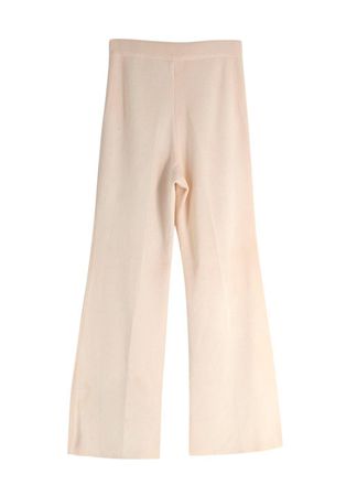 Oscar De La Renta Oscar De La Renta Beige Knit Trousers