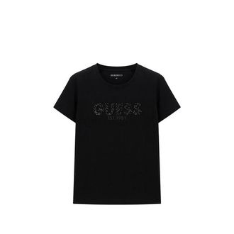 Guess T-shirt &agrave; logo strass en coton