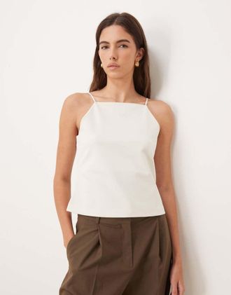 Calvin Klein Jeans Caraco &agrave; monogramme - Cr&egrave;me-Blanc