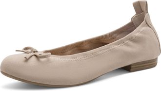 Marco Tozzi Marco Tozzi Damen Ballerinas weiches Feel Me Fu&szlig;bett weiches Innenfutter Vegan Modern, beige (Dune), 42 EU