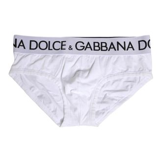 Dolce & Gabbana Femme, Sous-v&ecirc;tements, Blanc, Taille: 44 FR Brando Briefs