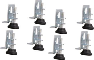 Valiclud 8 Stück Teiliges Verstellbares Möbelfuß Nivellierset aus Kohlenstoffstahl und Nylon Langlebig rutschfest Stoßdämpfend Geeignet für Schränke Kleidersch