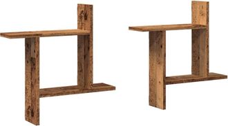 Generic Wandregale 2 St&uuml;ck, Holzwerkstoff-Aufbewahrung, Stilvolles Schwebendes Wandregal f&uuml;r Wohnzimmer, Schlafzimmer und Heimb&uuml;ro (50 x 12 x 50 cm)