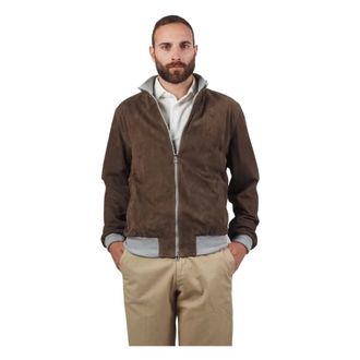 Barba Wildleder Bomberjacke braun - - Jackets - Herren - Braun - 2XL