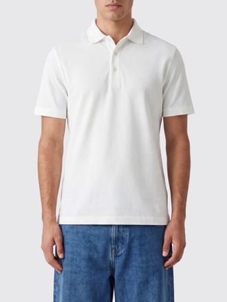 Drumohr Polo en coton &agrave; coupe slim avec patte &agrave; trois boutons
