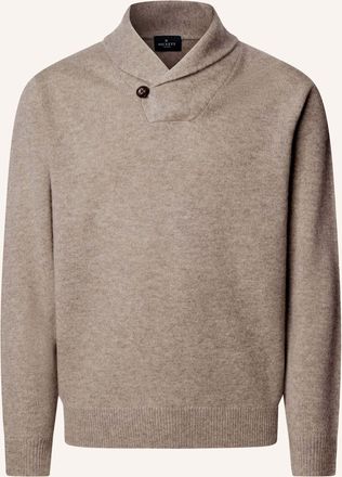 Hackett Pullover Shawl Sweater beige