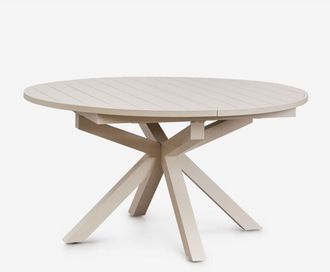 Sklum Ausziehbarer Gartentisch 145-200x145 cm aus Barces Aluminium Beige Tapioca - Sklum