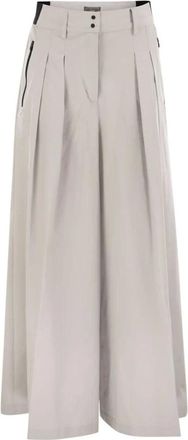 Herno Femme, Pantalons, Gris, Taille: 40 FR Pantalon Large Pliss&eacute;