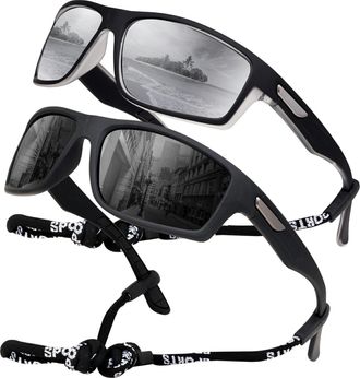 Skyway Polarisierte Sonnenbrille Herren, Sportbrille Fahrradbrille Herren Damen zum Baseball Laufen Radfahren Angeln Golfen UV400-Schutz Sonnenbrille