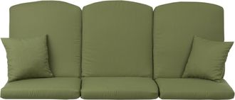 Patio Hollywoodschaukel Auflage 170 cm Salerno 3 Sitzauflagen mit Seitenkissen Gartenbank Gartenstuhl Auflage mit Schnüren