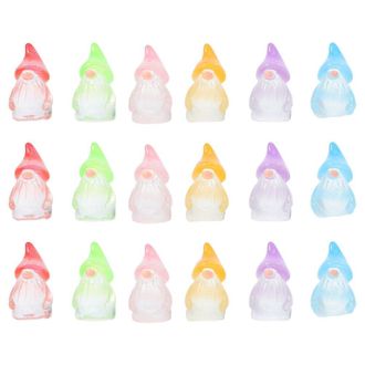 Supvox 60 St&uuml;ck Teiliges Miniatur-gnom Resin Leuchtet im Dunkeln Kleine Feenfiguren f&uuml;r Garten Terrasse Gr&uuml;nfl&auml;che Indoor-blument&ouml;pfe Landschaftsdekoration