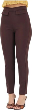 Elisabetta Franchi Femme, Pantalons, Brun, Taille: 40 FR Pantalone Cacao 644