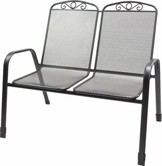 Dema Dema - Gartenstuhl Doppelsitzer Zweisitzer Virginia Streckmetall Stapelbar bis 180kg