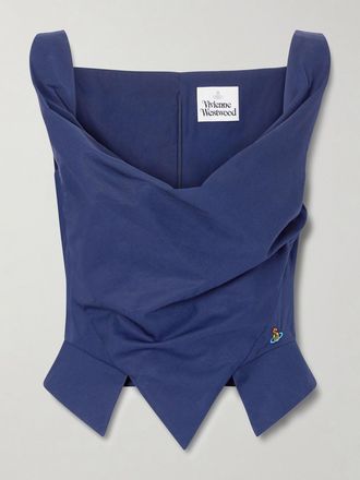 Vivienne Westwood Sunday Oberteil Aus Baumwollpopeline Mit Stickerei - Blau