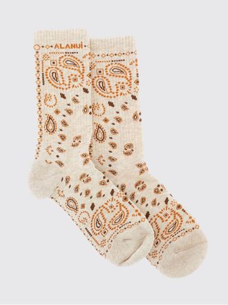 Alanui Chaussettes en m&eacute;lange de coton &agrave; motif cachemire jacquard
