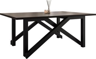 Mirjan24 Couchtisch und Esstisch Xorkol Bis, 2-in-1 Wohnzimmertisch, Praktischer Esszimmertisch, Kaffeetisch, Tisch für Esszimmer und Wohnzimmer, Metallrahmen 