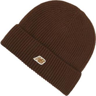 New Balance Unisexe Winter Watchman Beanie NB Patch V3.0 en Marron, Taille OSZ