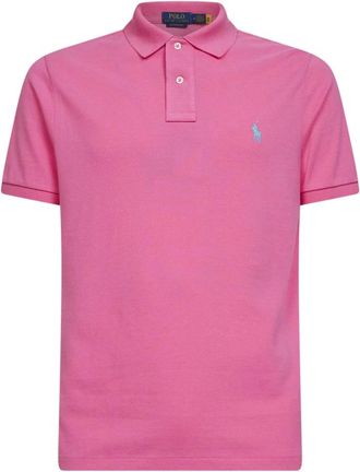 Polo Ralph Lauren Homme, Tops, Rose, Taille: XL Polo en piqu&eacute; ajust&eacute; sur mesure