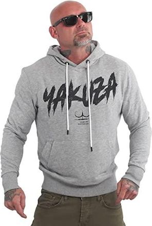 Yakuza Sweat &agrave; capuche Fat Tag pour homme, Gris clair, XL