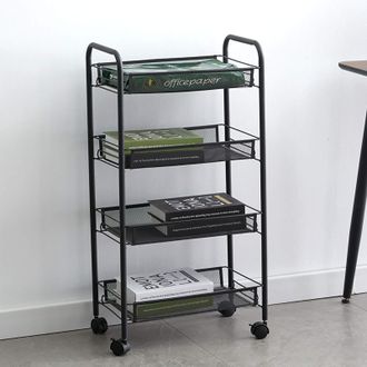 Generic Küchenwagen, 5-stöckiger Rollwagen mit Rädern - platzsparende Aufbewahrungslösung für Küche, Büro, Bad und Garage